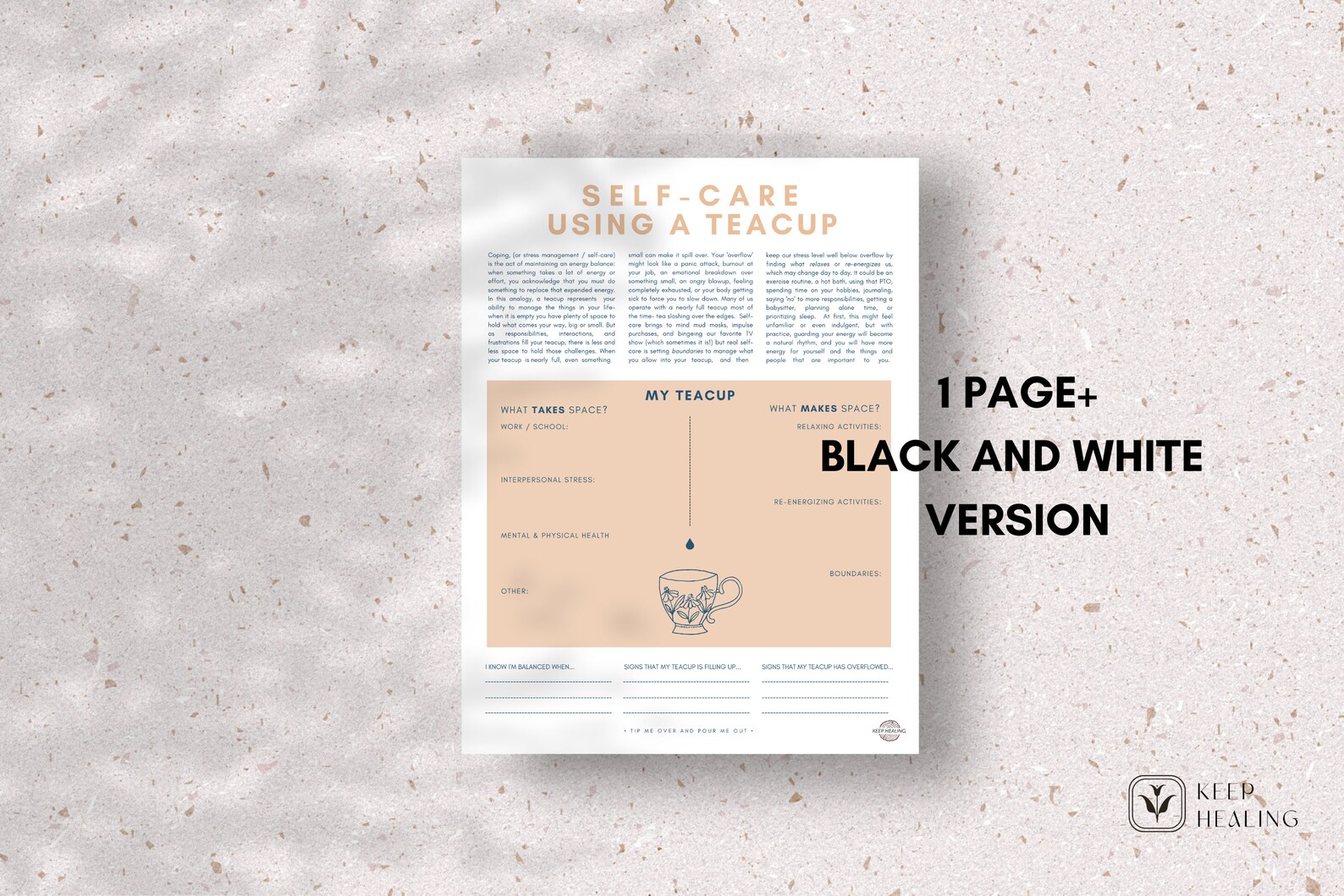 Self Care & Stress Management Printable PDF | Coping | Burnout ...