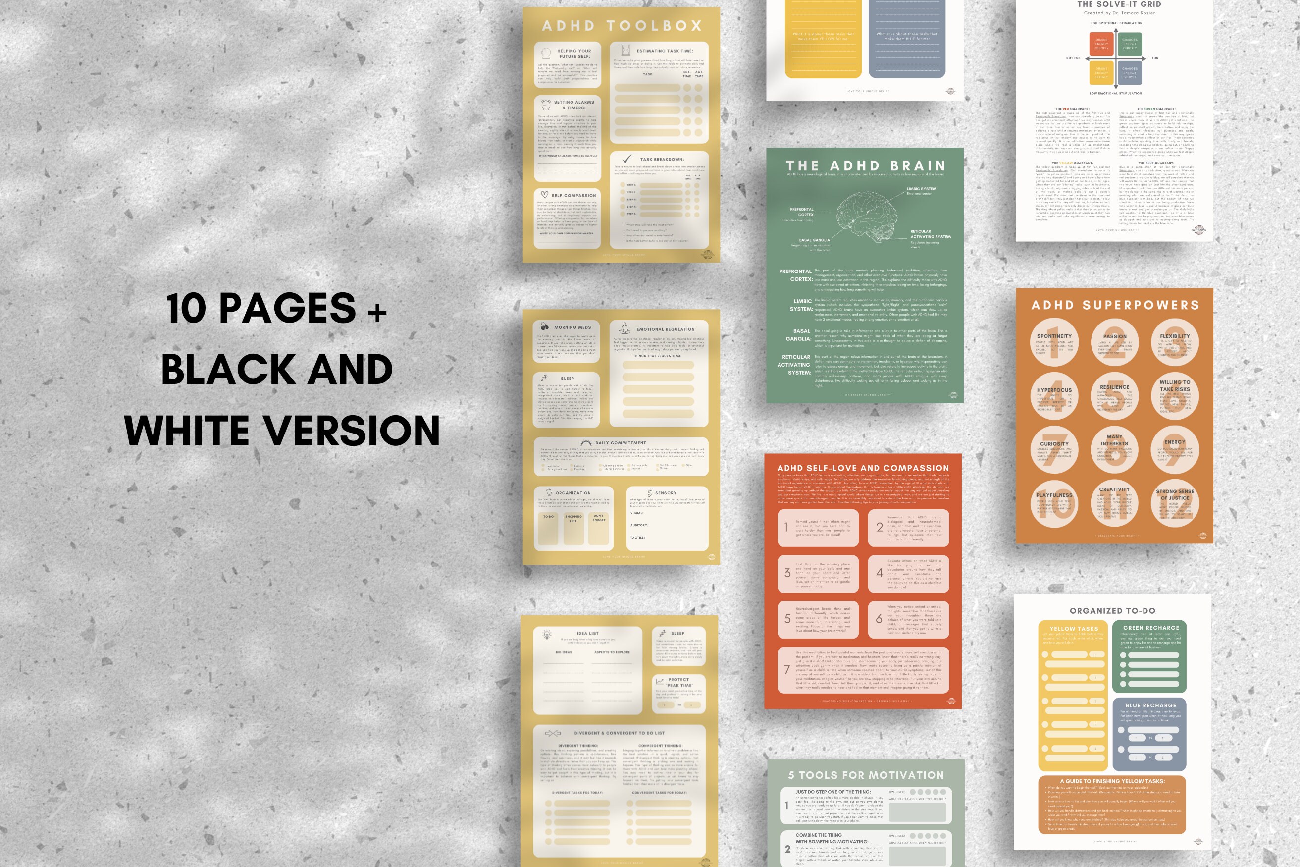 Adult & Teen ADHD Bundle Printable PDF Executive Function - Etsy Australia