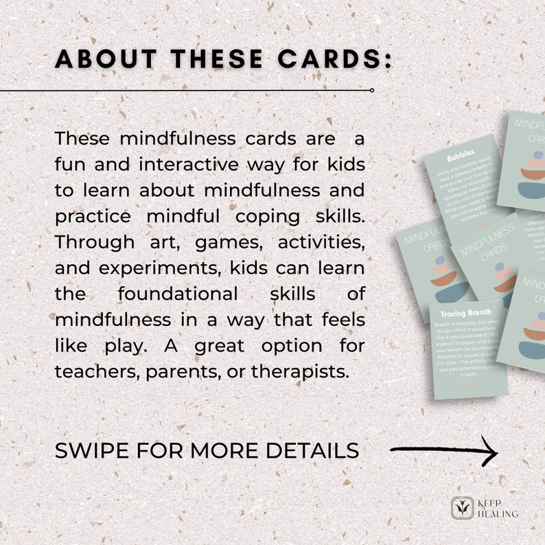 Mindfulness Cards for Kids: Coping Skills & Grounding (printable PDF ...