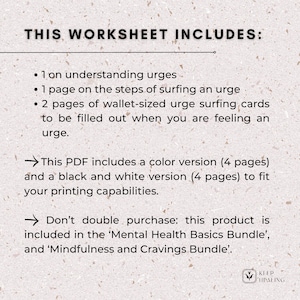 Urge Surfing Printable PDF | Cravings | Compulsions | OCD | Addiction ...