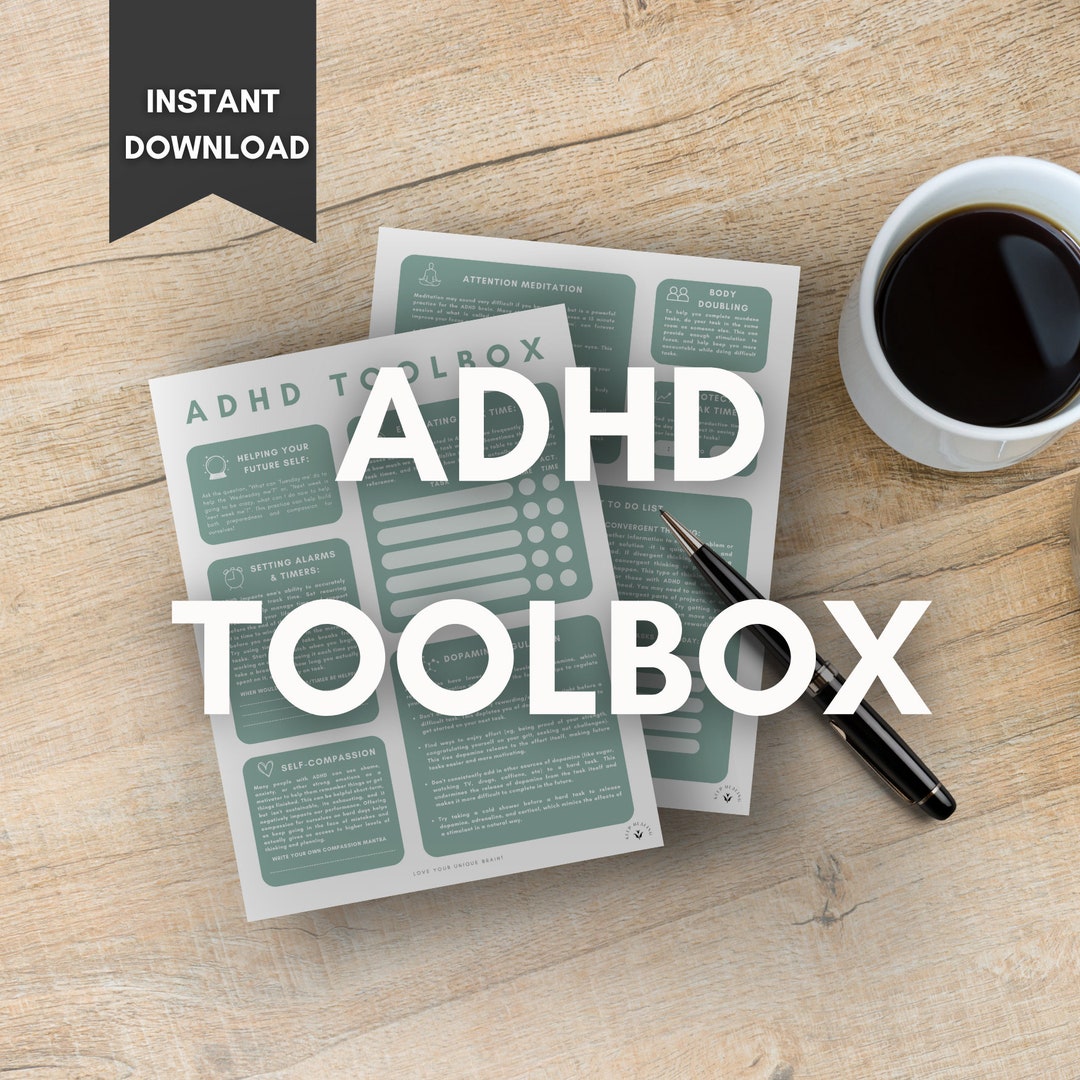 Adult ADHD Toolbox Printable PDF | Adult ADHD | Executive Function ...