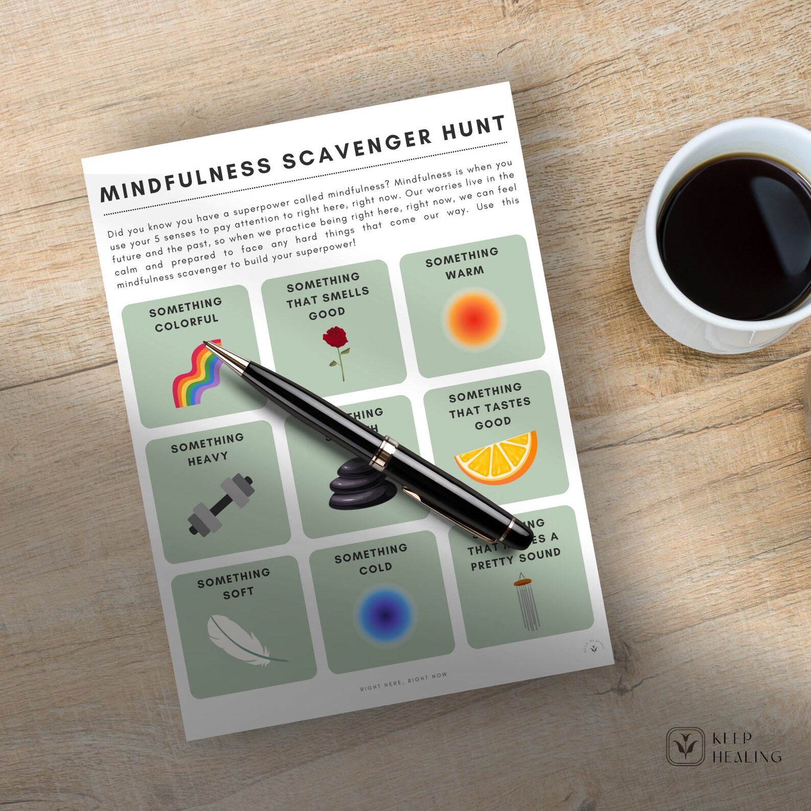 Mindfulness Scavenger Hunt Printable PDF | Mindfulness for Children ...