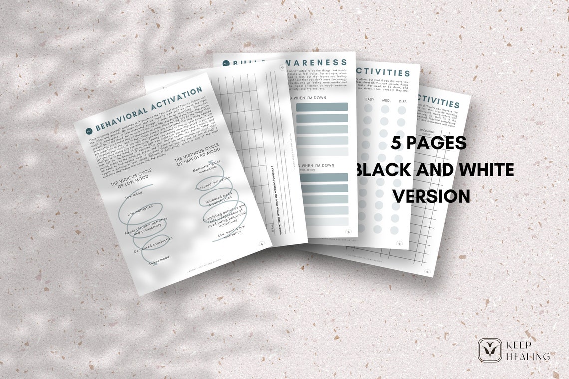 Behavioral Activation Printable PDF Cognitive Behavioral Therapy ...