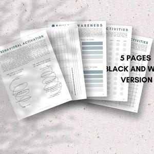 Behavioral Activation Printable PDF | Cognitive Behavioral Therapy ...