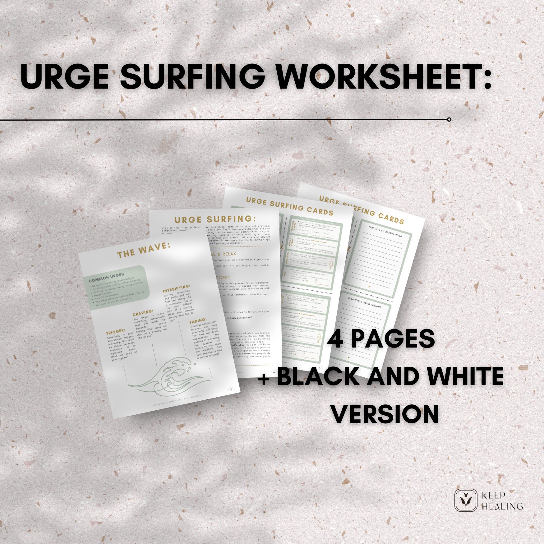 Urge Surfing Printable PDF | Cravings | Compulsions | OCD | Addiction ...