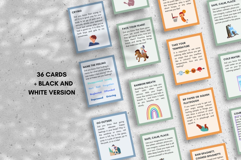 Coping Cards for Kids -printable | Anxiety Skills | Anger Management ...