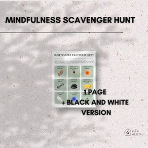 Mindfulness Scavenger Hunt Printable PDF | Mindfulness for Children ...
