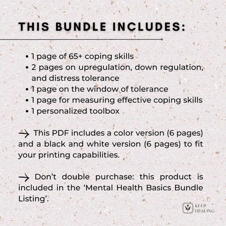 Coping Skills Bundle PDF Nervous System Regulation Stress Management ...