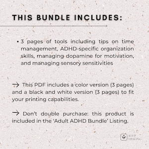 Adult ADHD Toolbox Printable PDF | Adult ADHD | Executive Function ...