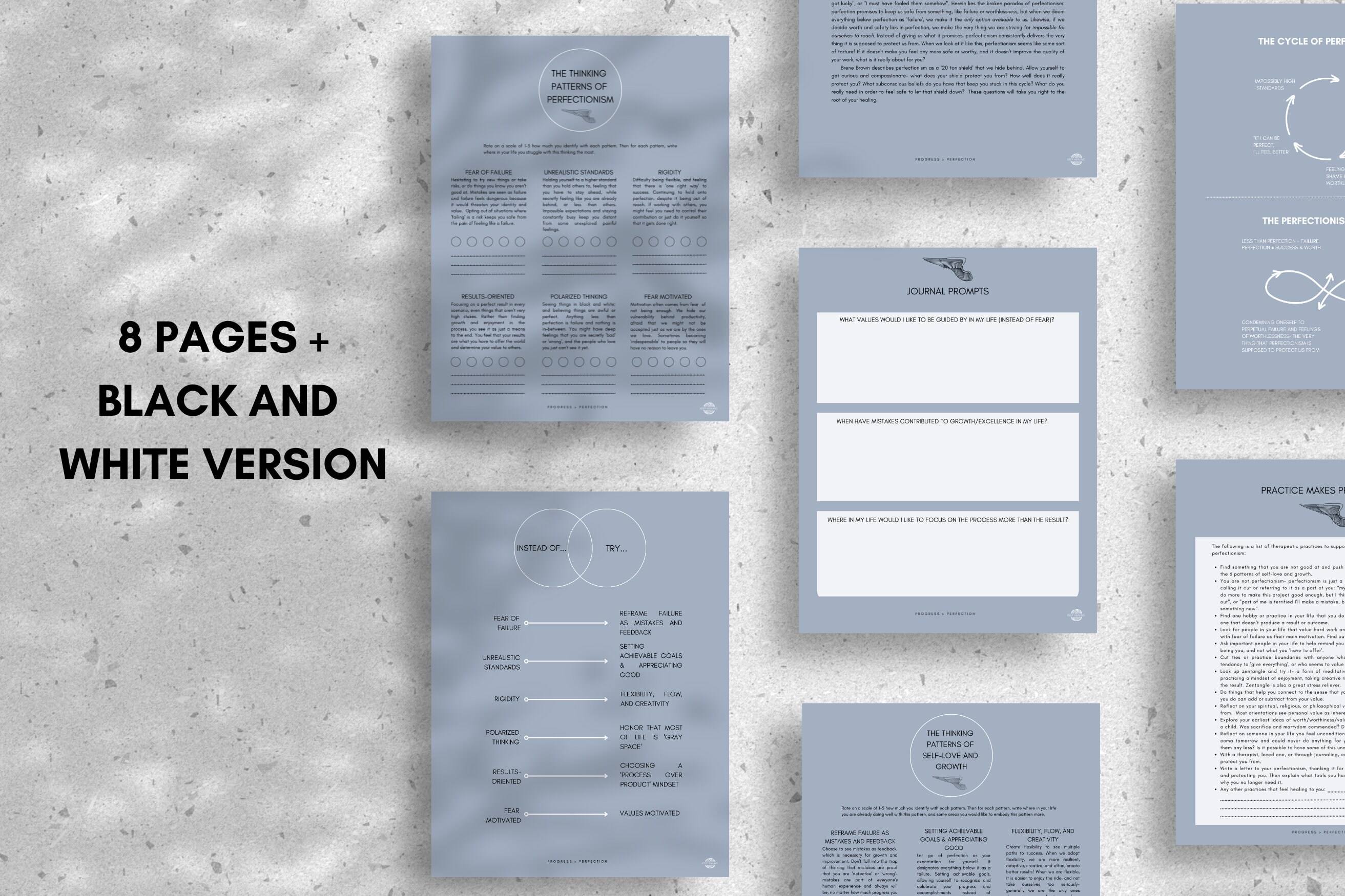 Healing Perfectionism Printable PDF Perfectionism Journaling - Etsy