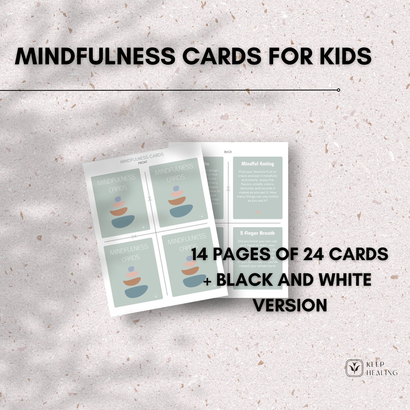 Mindfulness Cards for Kids: Coping Skills & Grounding (printable PDF ...
