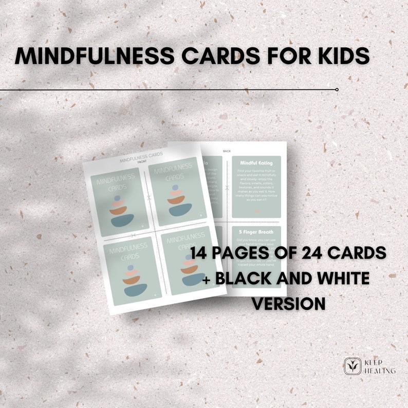 Mindfulness Cards for Kids: Coping Skills & Grounding (printable PDF ...