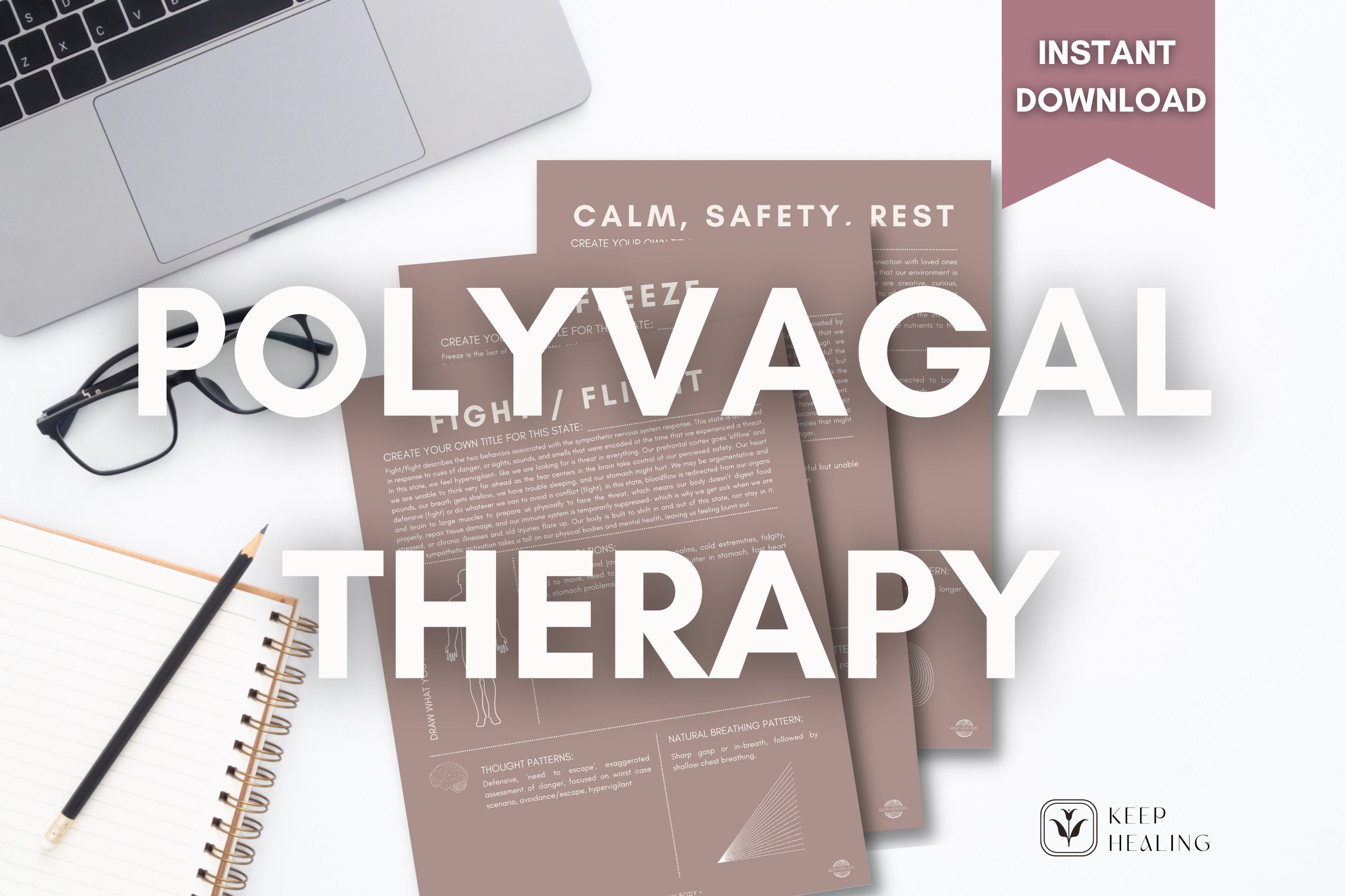 Polyvagal Therapy Printable PDF Nervous System Regulation - Etsy