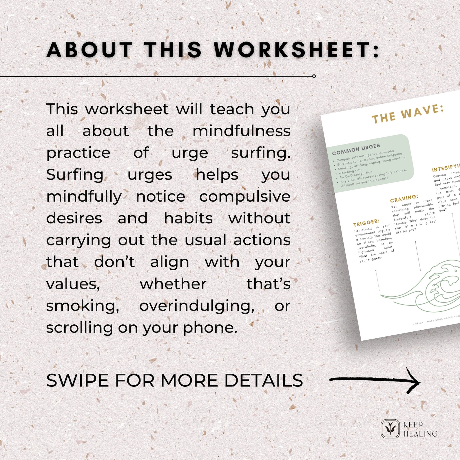 Urge Surfing Printable PDF | Cravings | Compulsions | OCD | Addiction ...