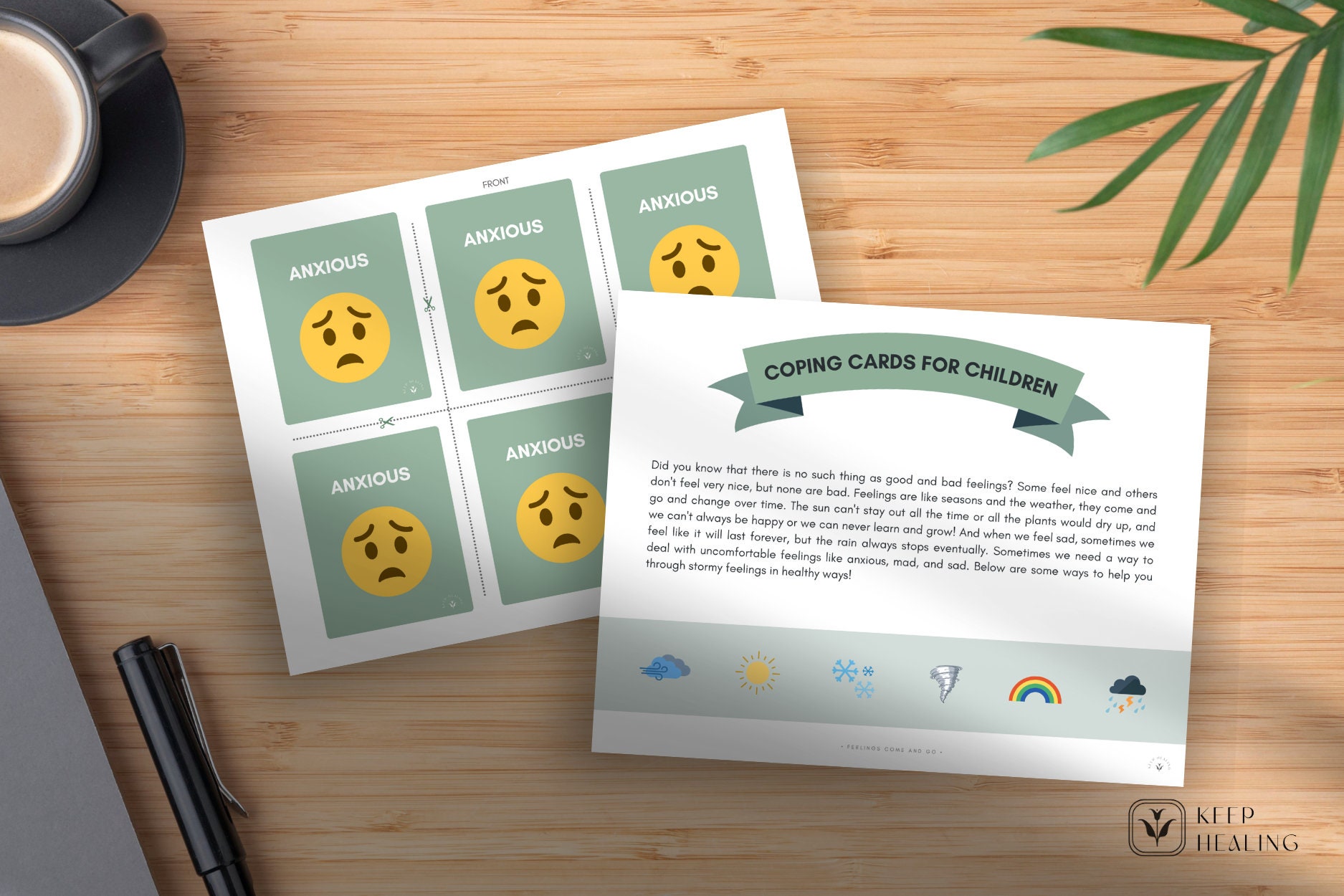 Coping Cards for Kids -printable | Anxiety Skills | Anger Management ...