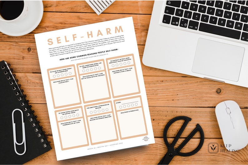 Healing Self-harm Printable PDF Treating Self-harm Self-injurious ...