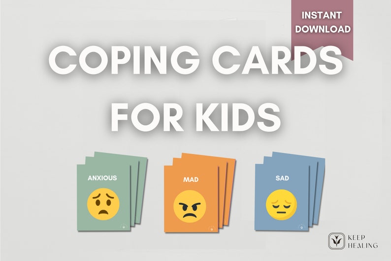 Coping Cards for Kids -printable | Anxiety Skills | Anger Management ...