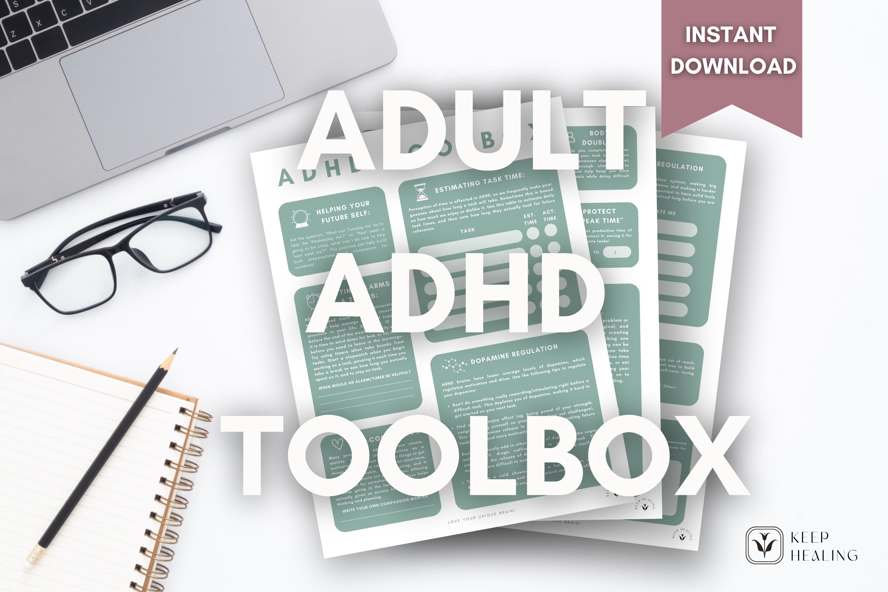 Adult ADHD Toolbox Printable PDF Adult ADHD Executive - Etsy