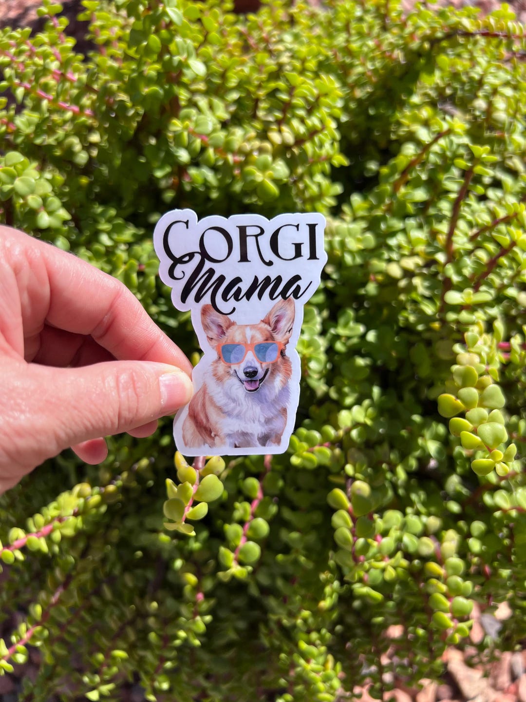 Corgi Mama Sticker – Cute Dog Mom Decal, Water-resistant Vinyl, Corgi ...