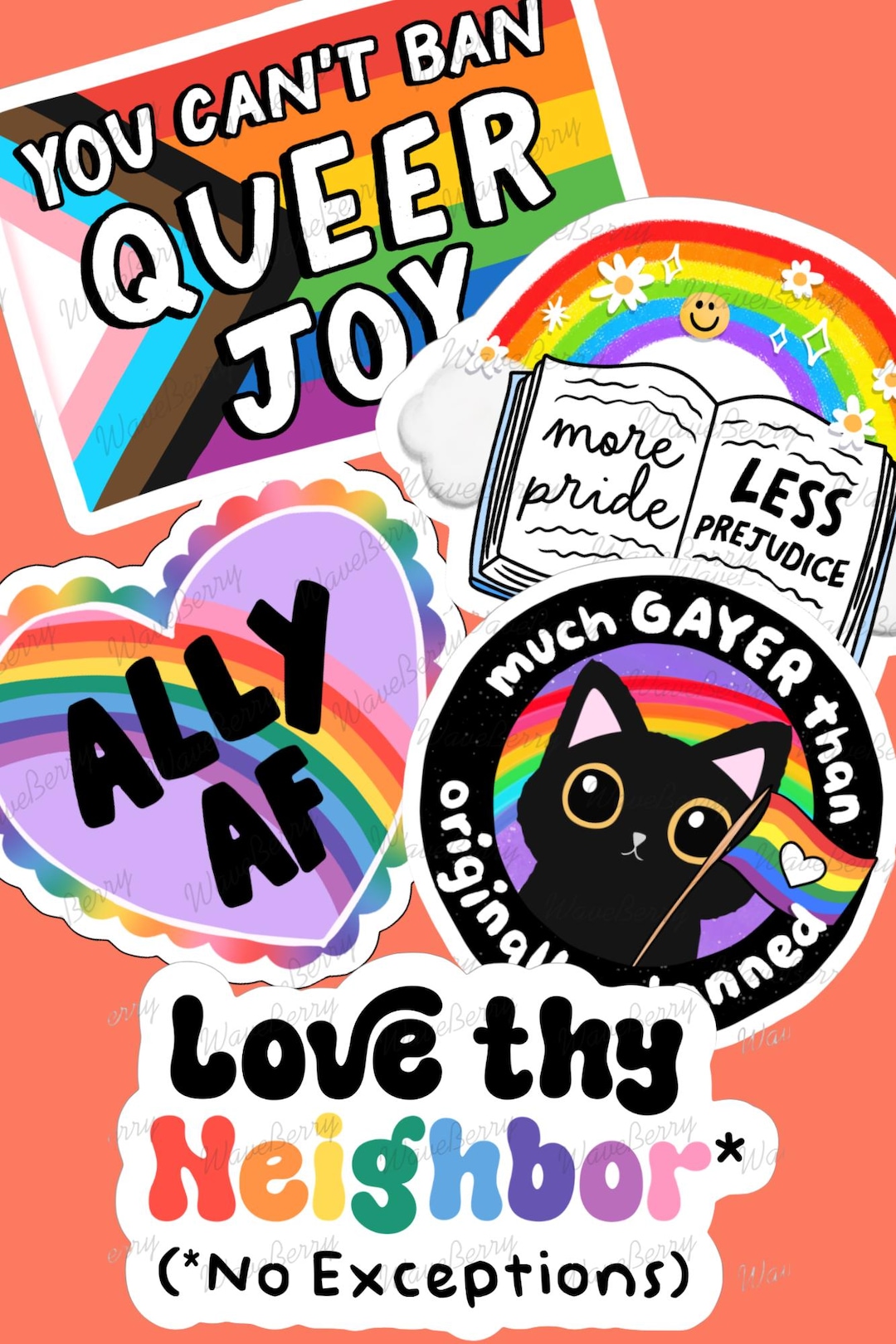 Pride Sticker Bundle – LGBTQ+ Vinyl Sticker Pack | Funny, Affirming ...