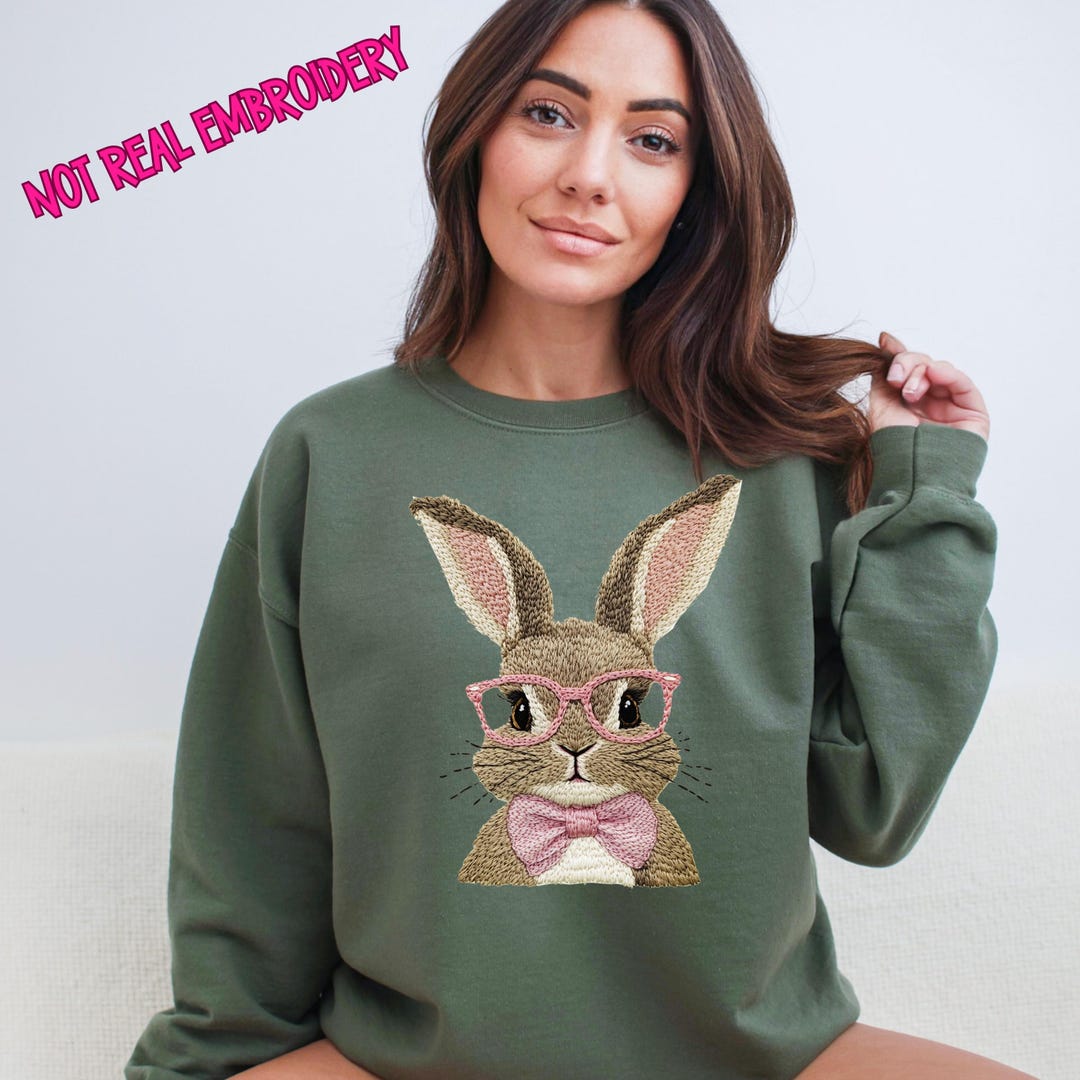 Retro Bunny Sweatshirt, Spring Sweatshirts, Vintage Easter Crewneck ...