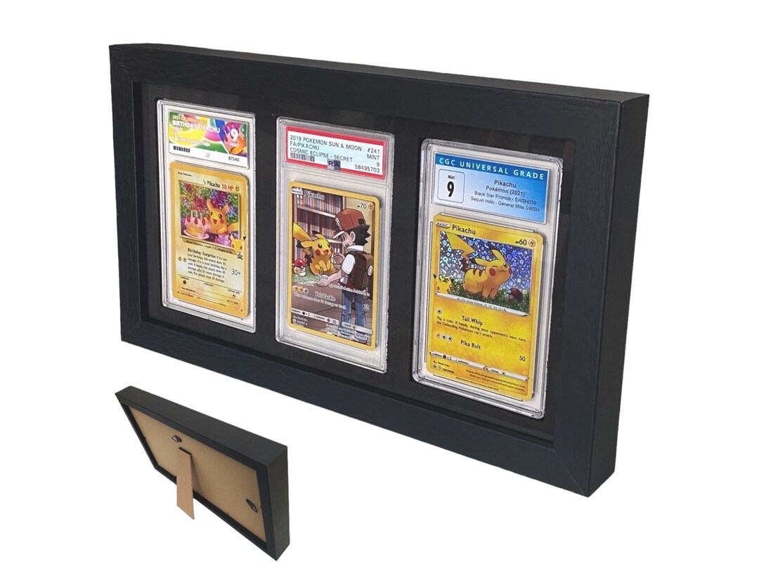 Graded Card Display Frame Wall Mountable PSA CGC Ace Pokemon Trading ...
