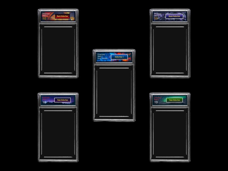 Empty Grading Personalised Custom Slab Display Case Labels Includes ...