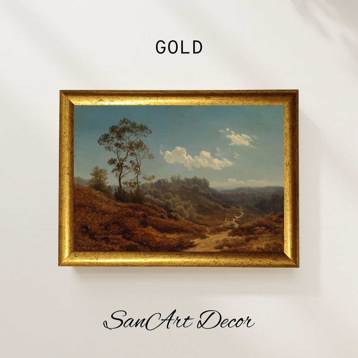 Vintage Art Framed, Oil Painting Art, Vintage Landscape Painting ...