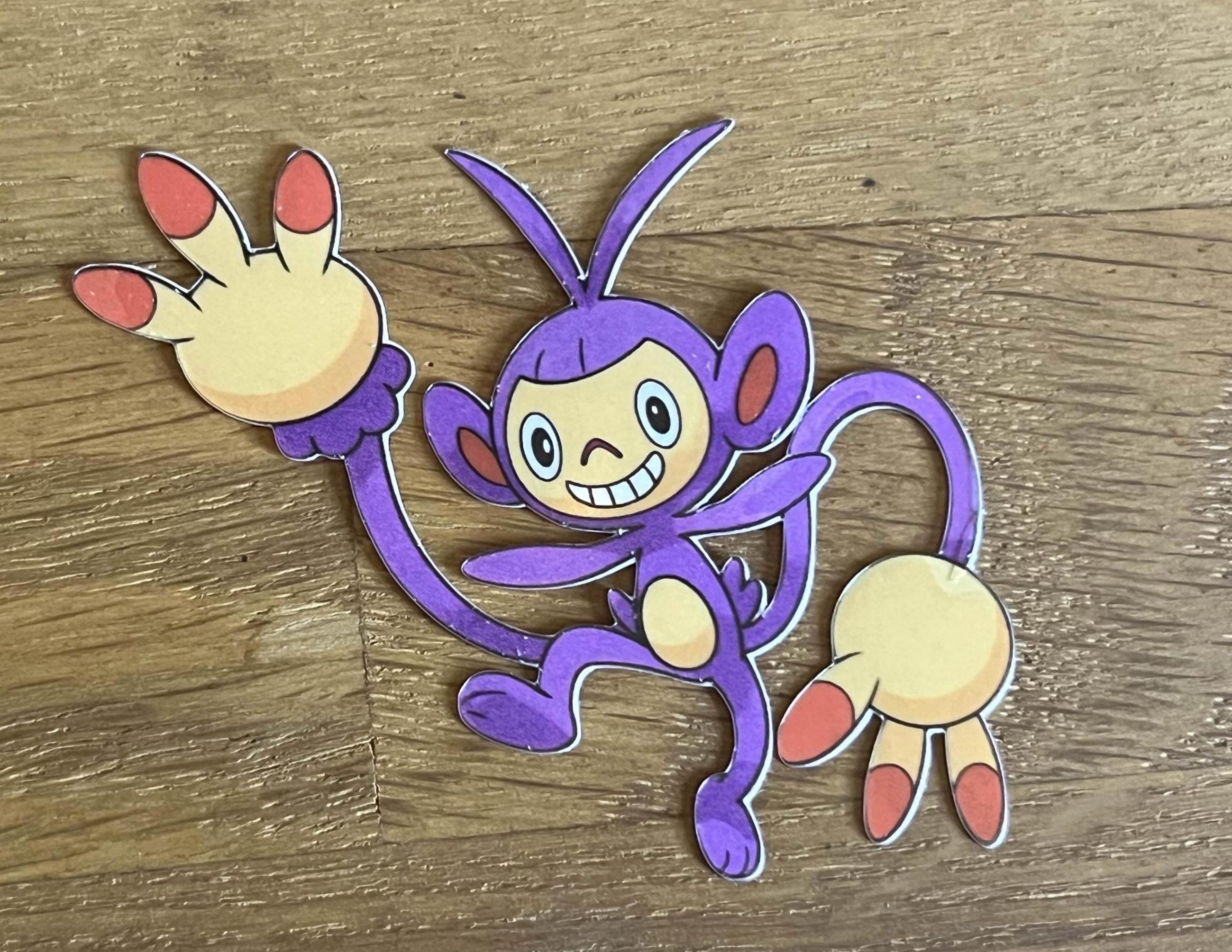 Monkey Clan Pokémon Clear Sticker Pack – Aipom, Ambipom, Grookey ...