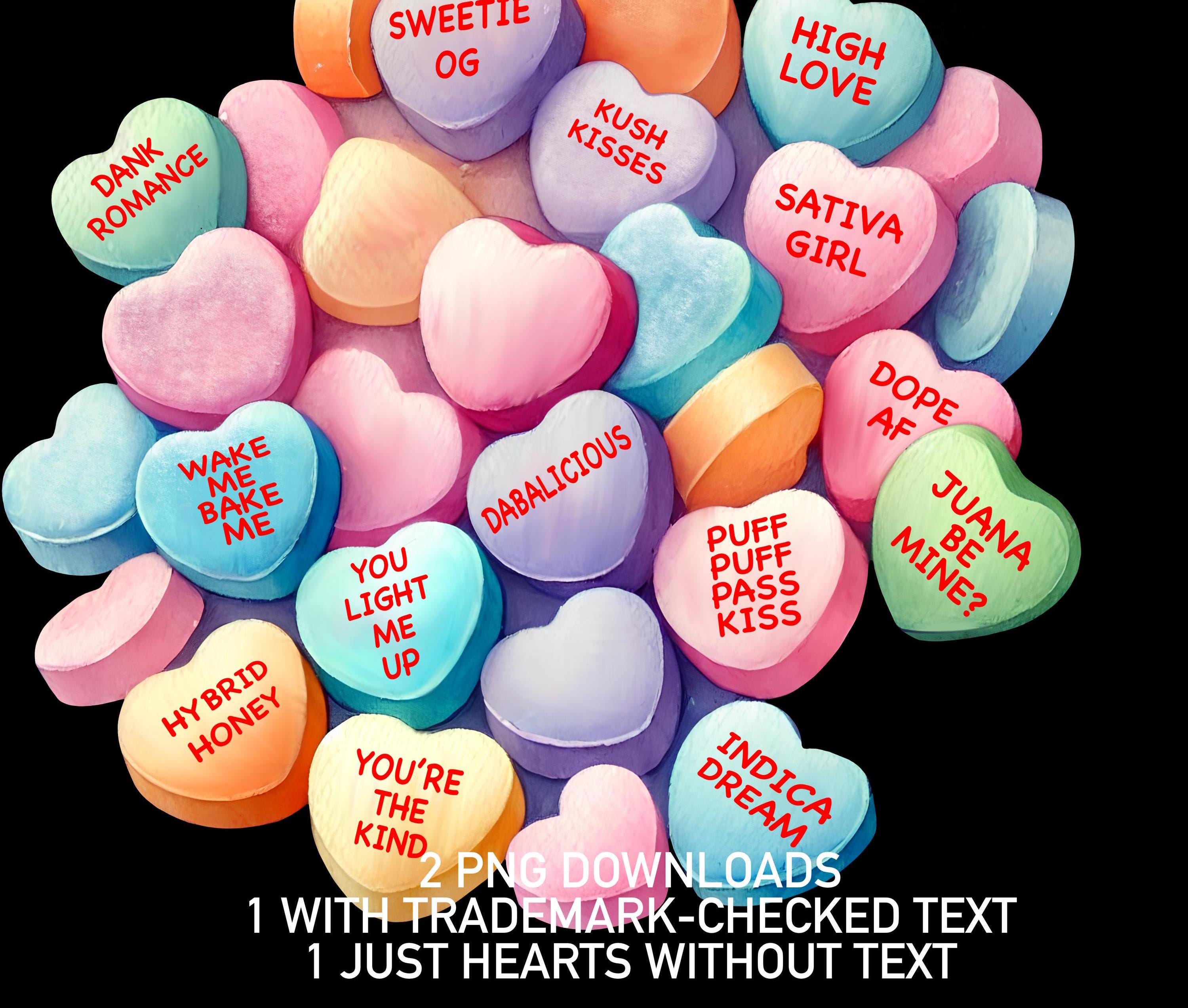 Stoner Candy Heart PNG Clipart: Weed Valentine, 420 Design (digital ...