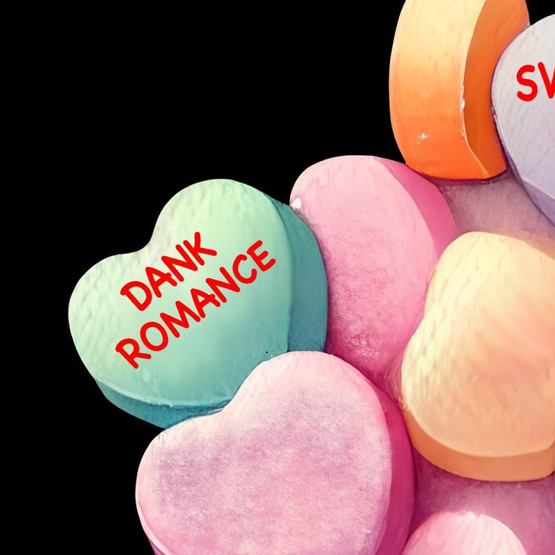 Stoner Candy Heart PNG Clipart: Weed Valentine, 420 Design (digital ...