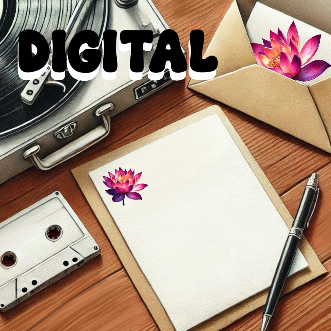 Lotus Flower PNG Immediate Download- Blooms in Mud/ Purity Resilience ...