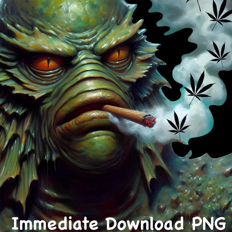 Creature From Black Hash Lagoon Immediate Digital Download PNG for ...