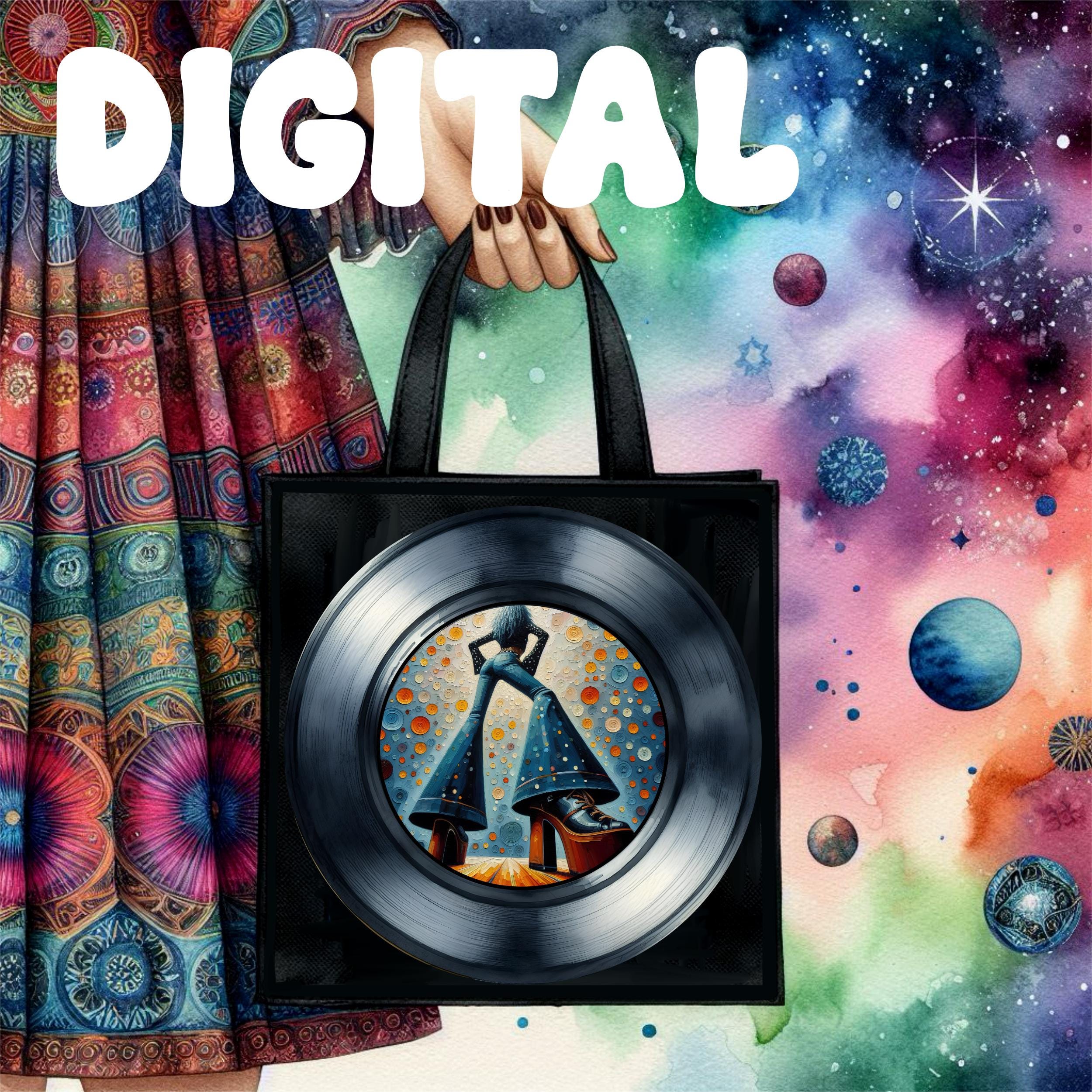 Disco Party Decor 5 Groovy Pngs Bundle Roller Disco Printable Retro 70 ...