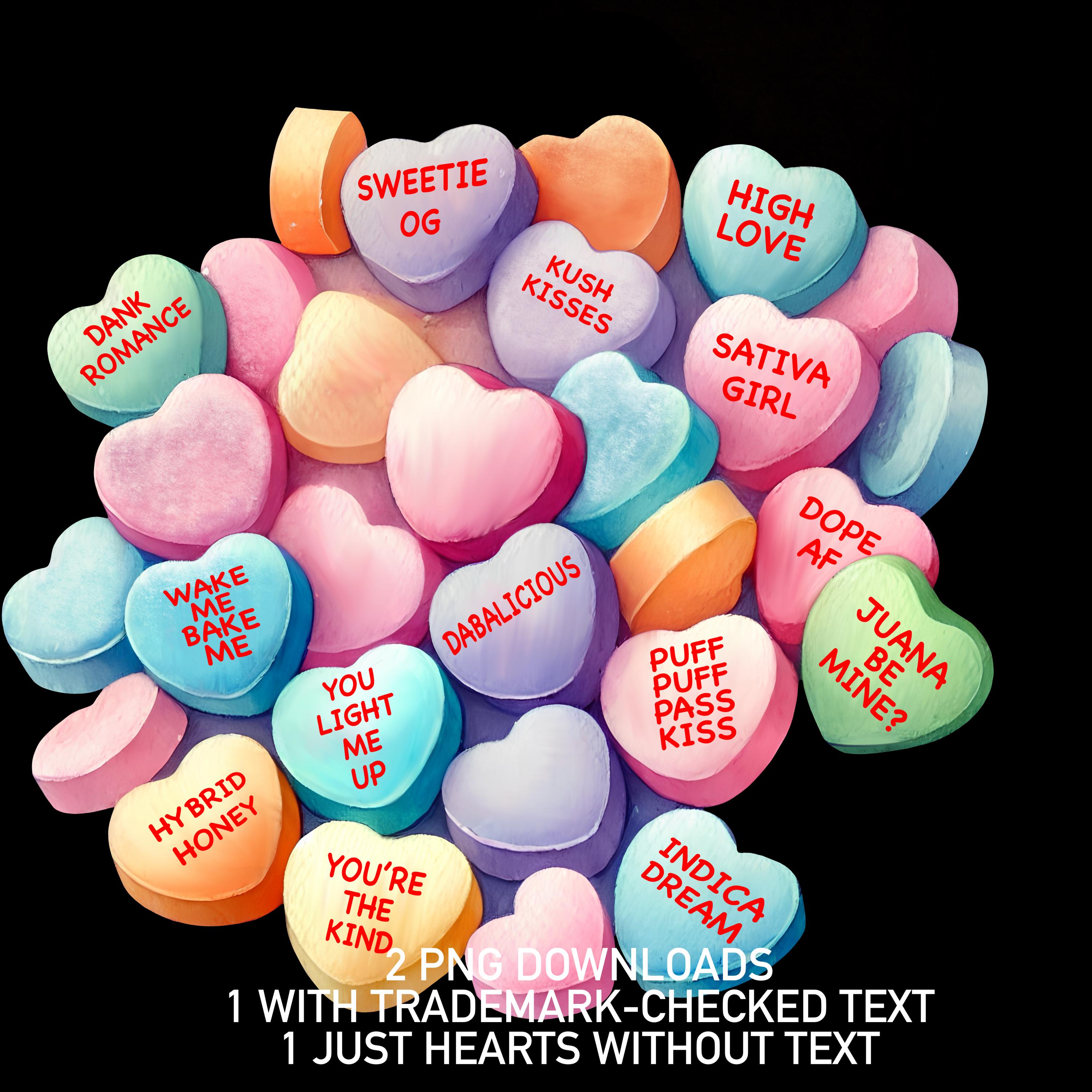 Stoner Candy Heart PNG Clipart: Weed Valentine, 420 Design (digital ...