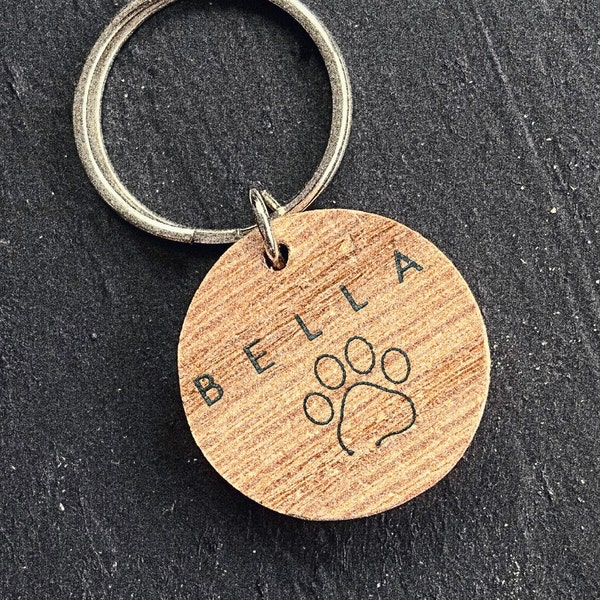 Wood Dog Tag - Etsy