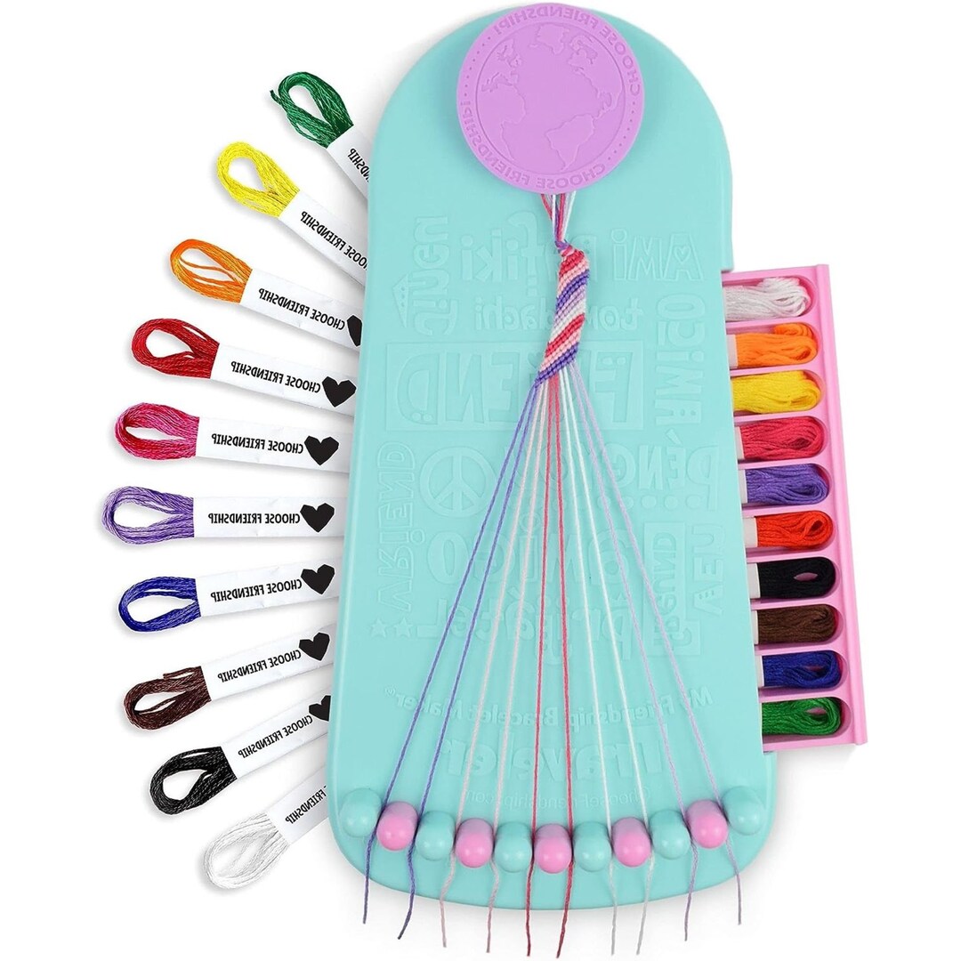 Make Your Own Bracelet Bracelet Bead Kit 20 Pre-cut Threads Makes up to ...