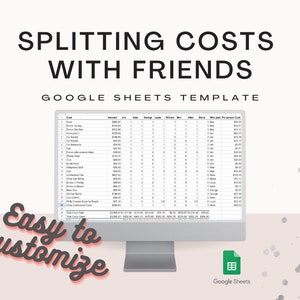 Splitting Costs With Friends Spreadsheet Template | Google Sheets ...