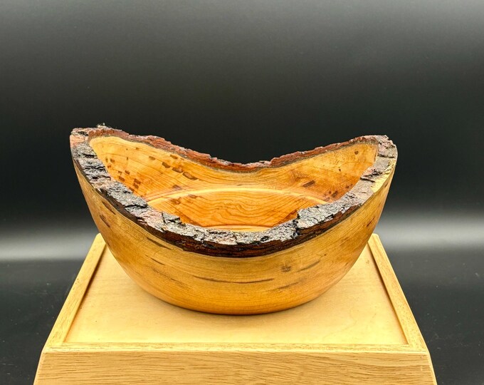 Woodturned Bowl Cherry With Live Edge Adirondacks Sustainable Wood ...