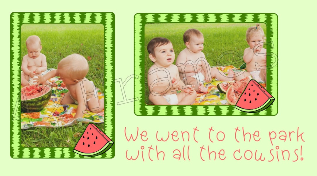 Watermelon Scrapbook Frame - Etsy