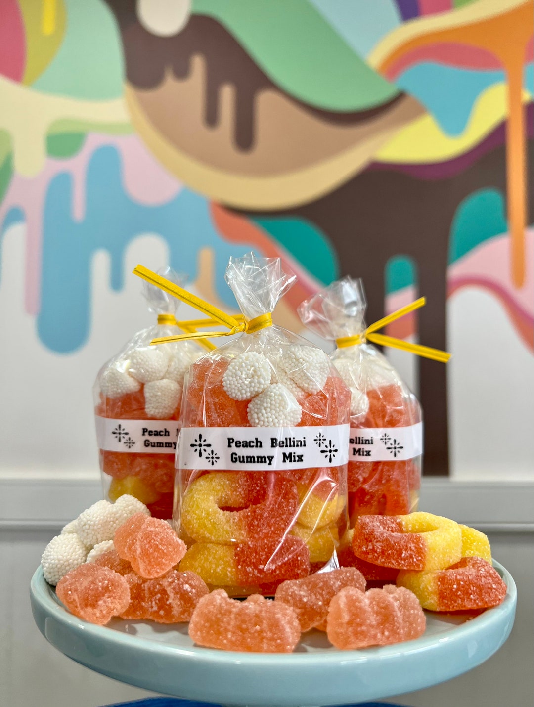 Peach Bellini Candy Mix Gummy Candies. Peach Rings Prosecco - Etsy
