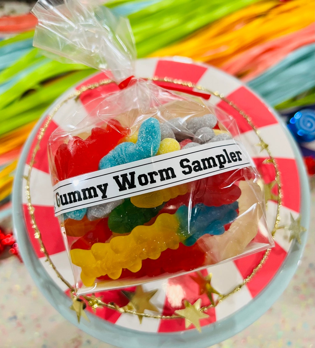 Assorted Gummy Worms, Sweet and Sour Gummy Candy, Insect Themed Gummy ...