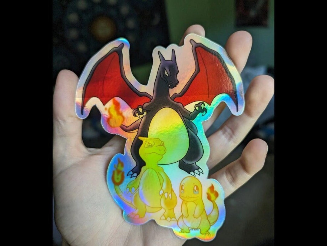 Pokemon Charmander Evolution Line Holo Stickers - Etsy