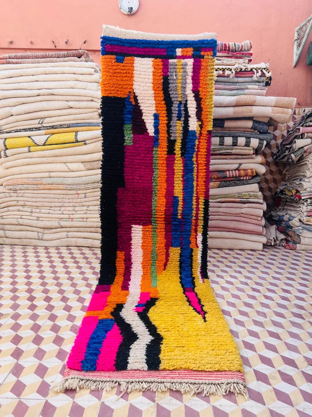 Custom Runner Rug Colorful Runner Rug Berber Carpet Morocco - Etsy