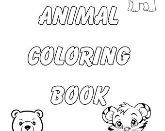 A-Z Animal Coloring Book Digital Download Print at Home 26 Pages - Etsy