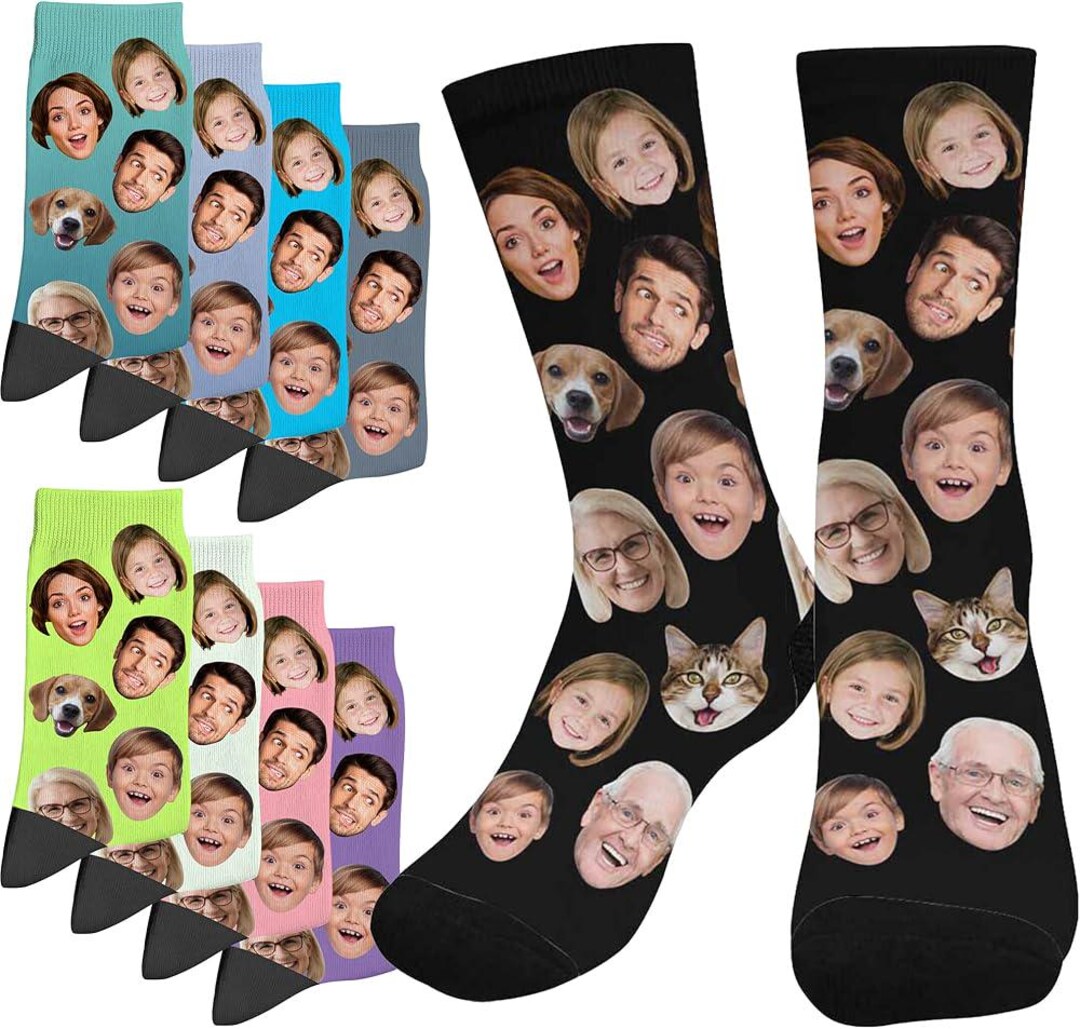 Custom Face Socks With Picture, Personalized Socks With Photo ...