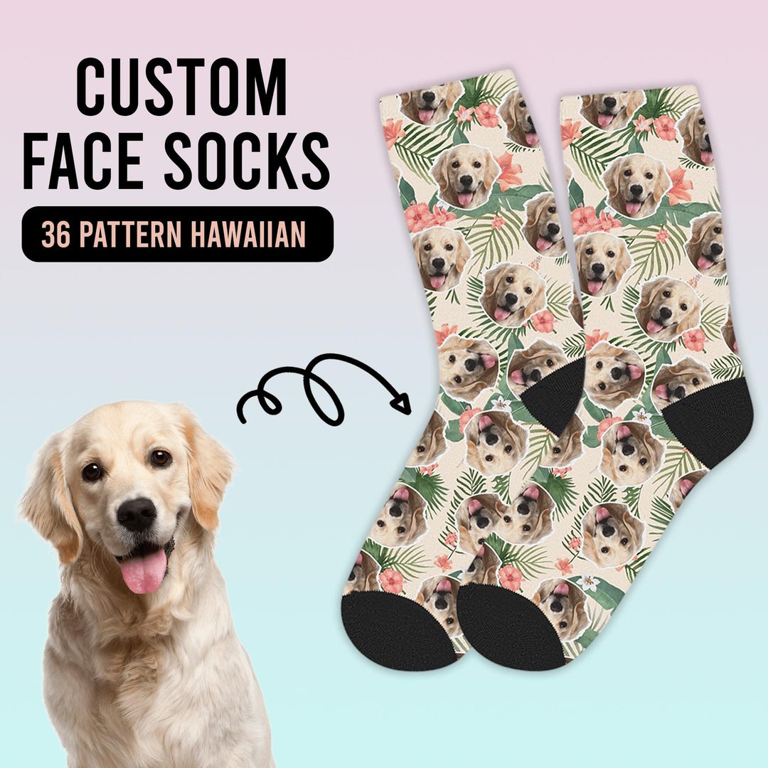 Custom Pet Photo Socks, Funny Dog Socks, Custom Cat Socks, Personalized ...