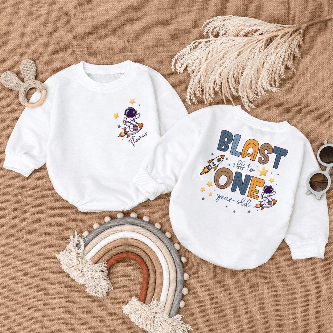Personalized Name Astronaut Birthday Baby Clothes, Space One Birthday ...