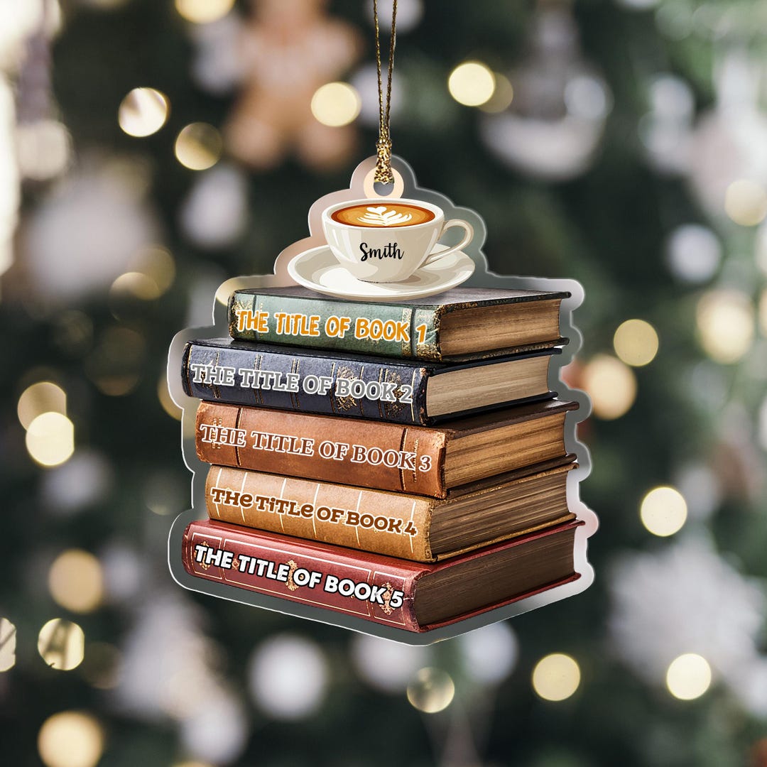 Personalized Christmas Book Name Ornament, Custom Books Titles Ornament ...