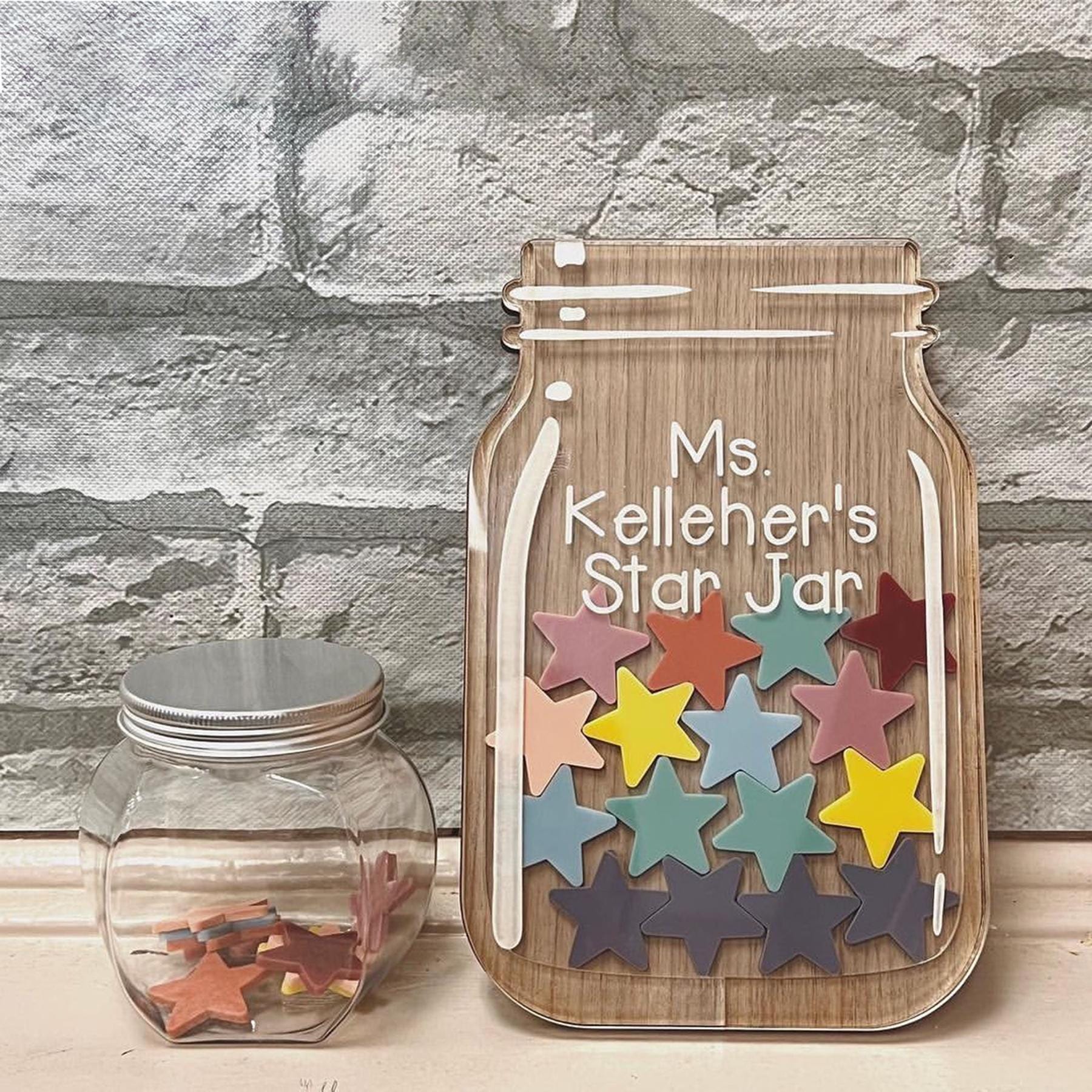 Reward Jar Star Tokens for Classroom, Teacher Reward Star Jar, Reward ...